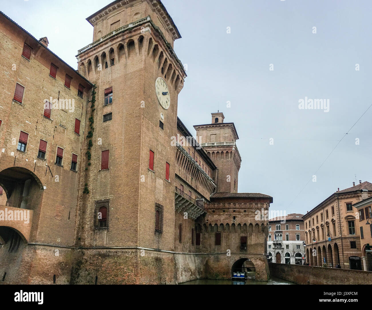 a view of estense castle in ferrara, italy Stock Photo - Alamy