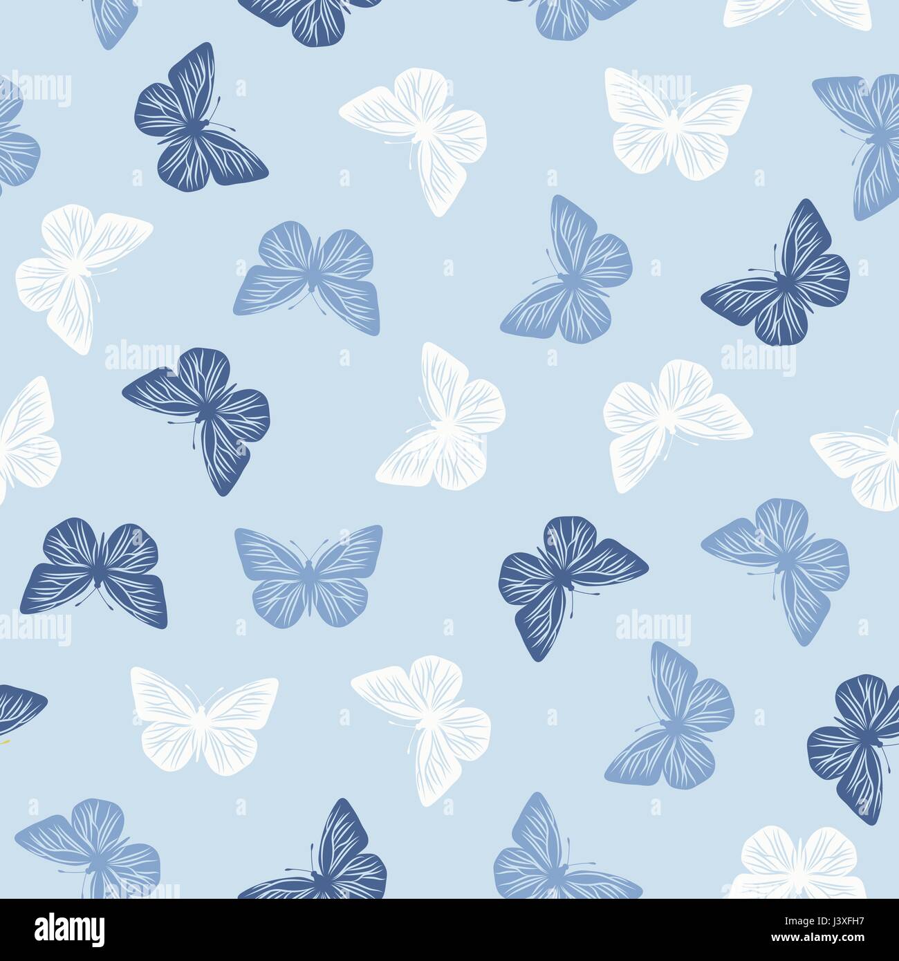 Seamless pattern with butterflies Stock Vector Image & Art - Alamy