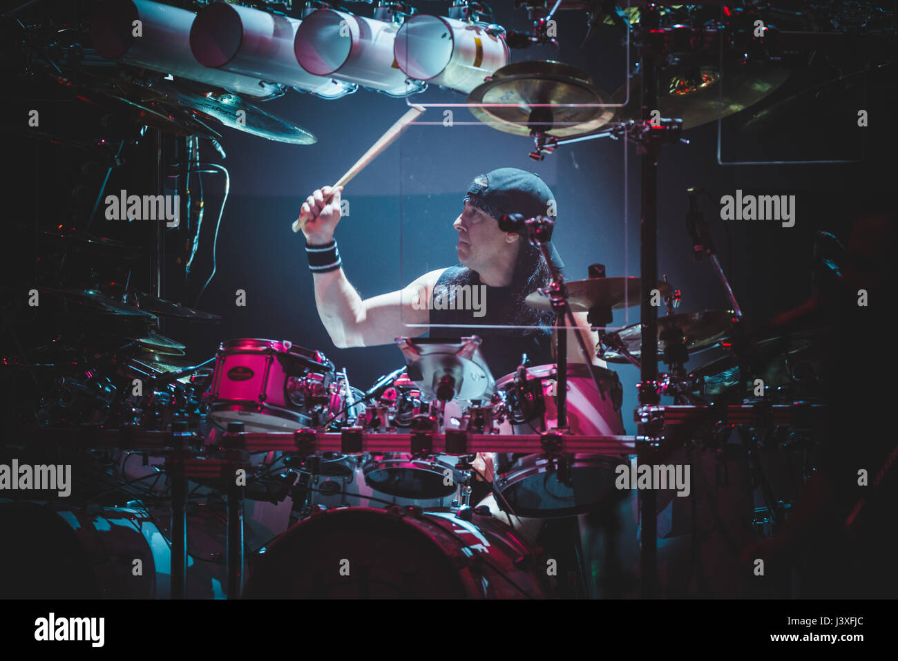 Dream Theater performing live on stage at the Auditorium Lingotto in ...