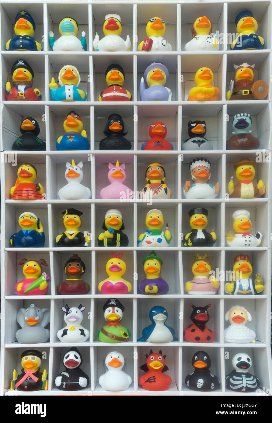 toy plastic ducks dressed for different careers Stock Photo - Alamy