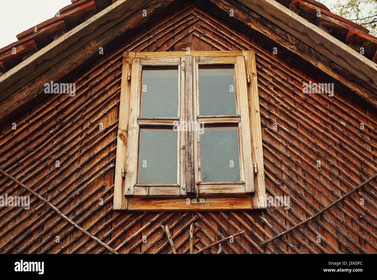 Wooden house with loft hi-res stock photography and images - Alamy