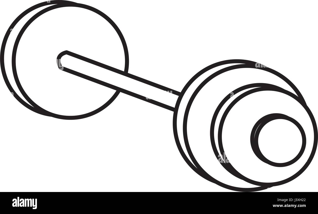 dumbbell weight gym metal equipment line Stock Vector Image & Art - Alamy