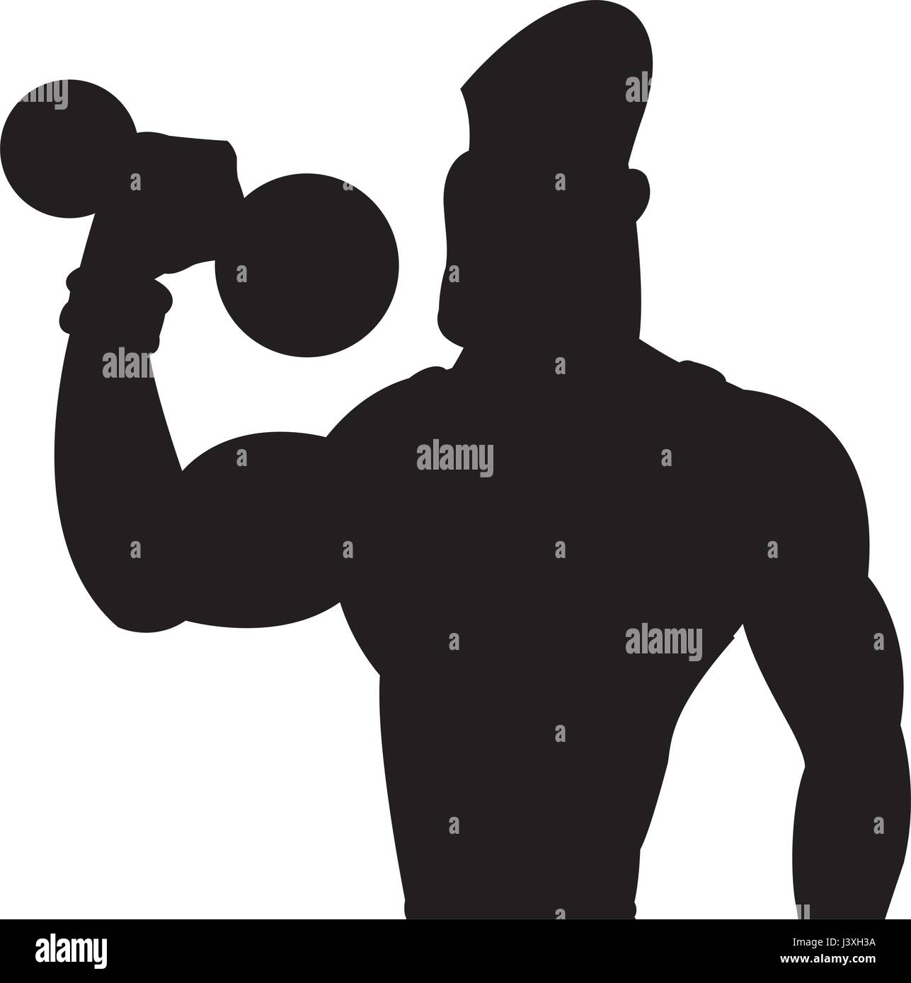 man weight lifting bodybuilding sport pictogram Stock Vector Image ...