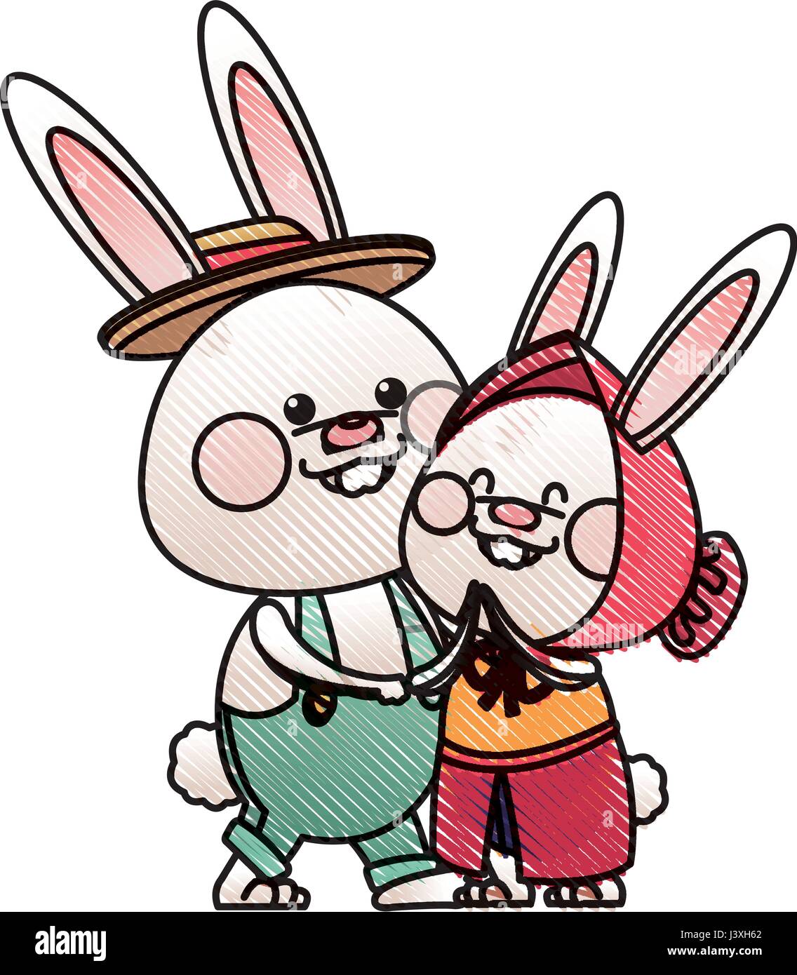 Drawing An Easter Bunny High Resolution Stock Photography and Images ...