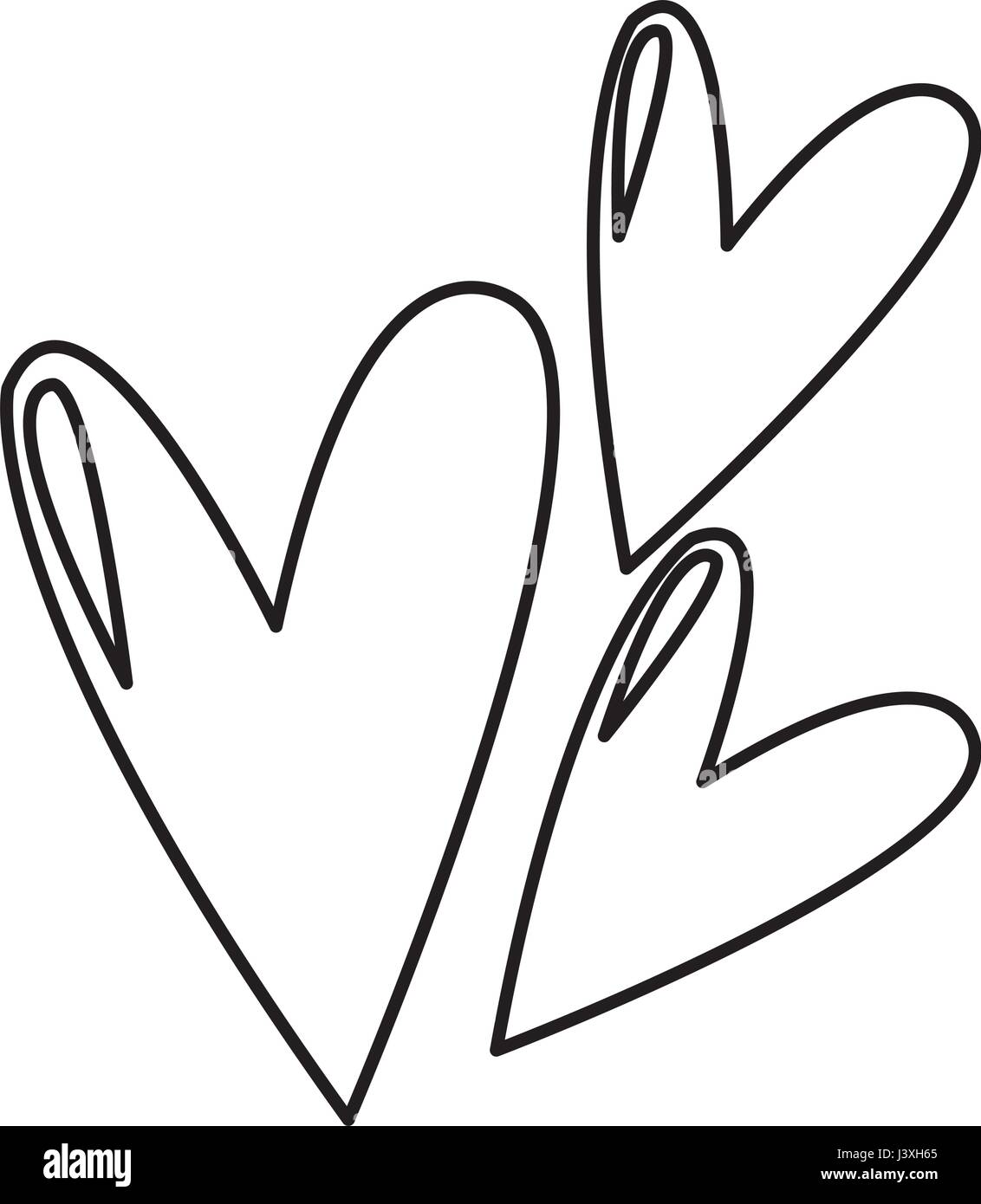 cute heart love comic symbol line Stock Vector Image & Art - Alamy