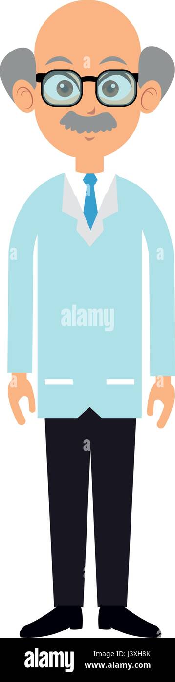 Young doctor laboratory coat Stock Vector Images - Alamy