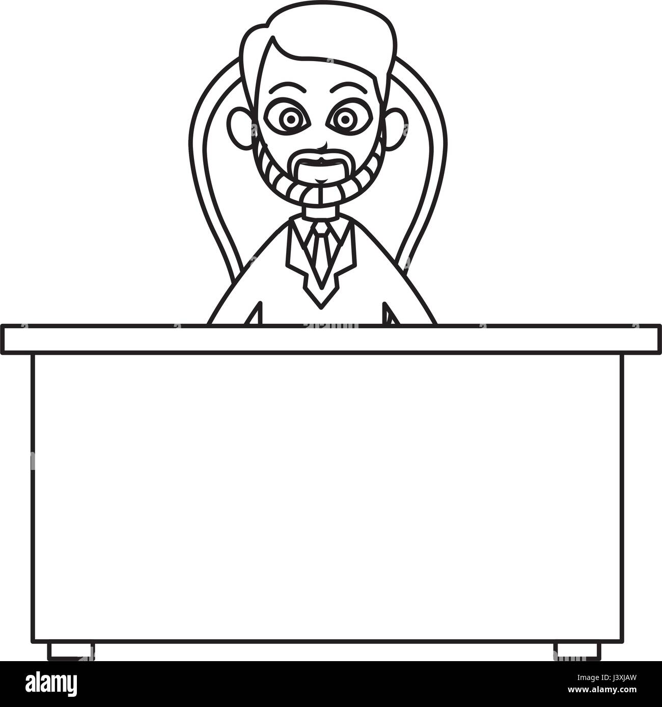 Desk chair computer telephone Stock Vector Images - Alamy