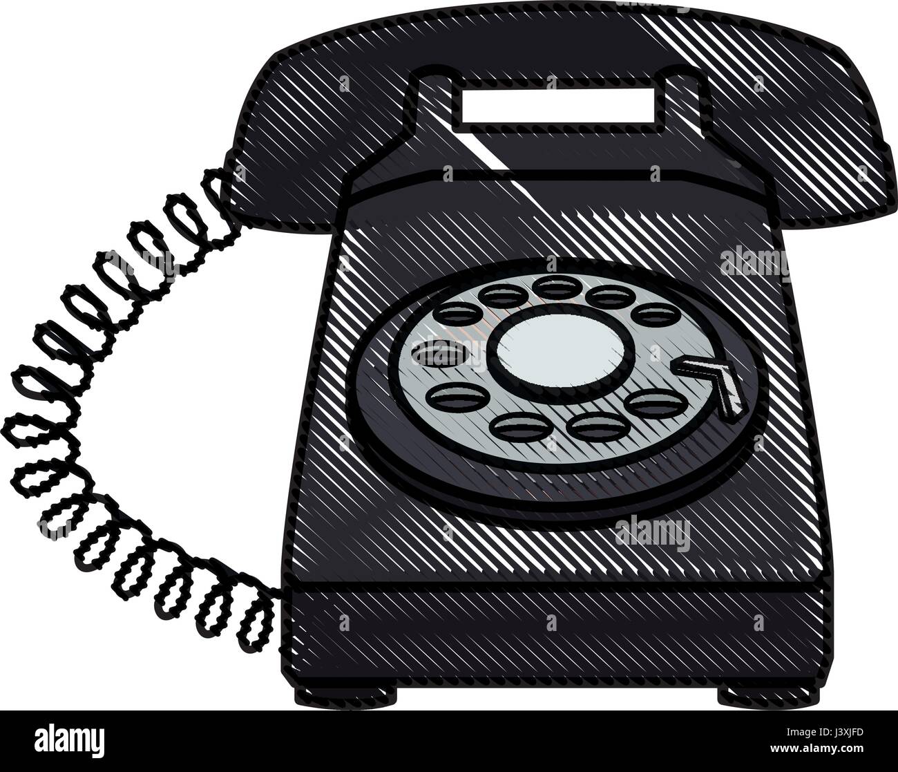 drawing telephone communication device image Stock Vector Image & Art ...