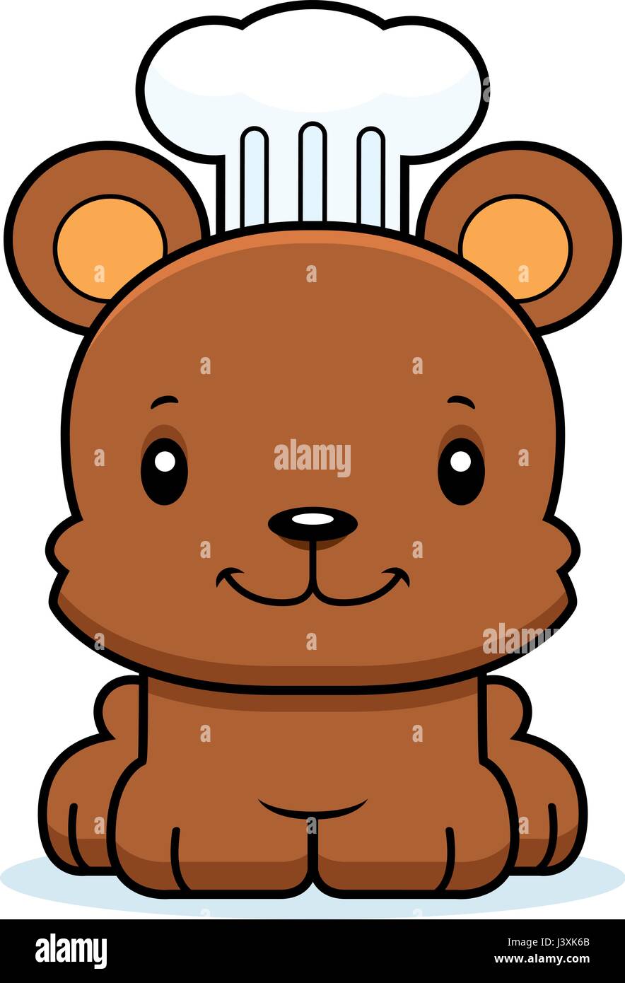 Cartoon chef bear smiling hi-res stock photography and images - Alamy
