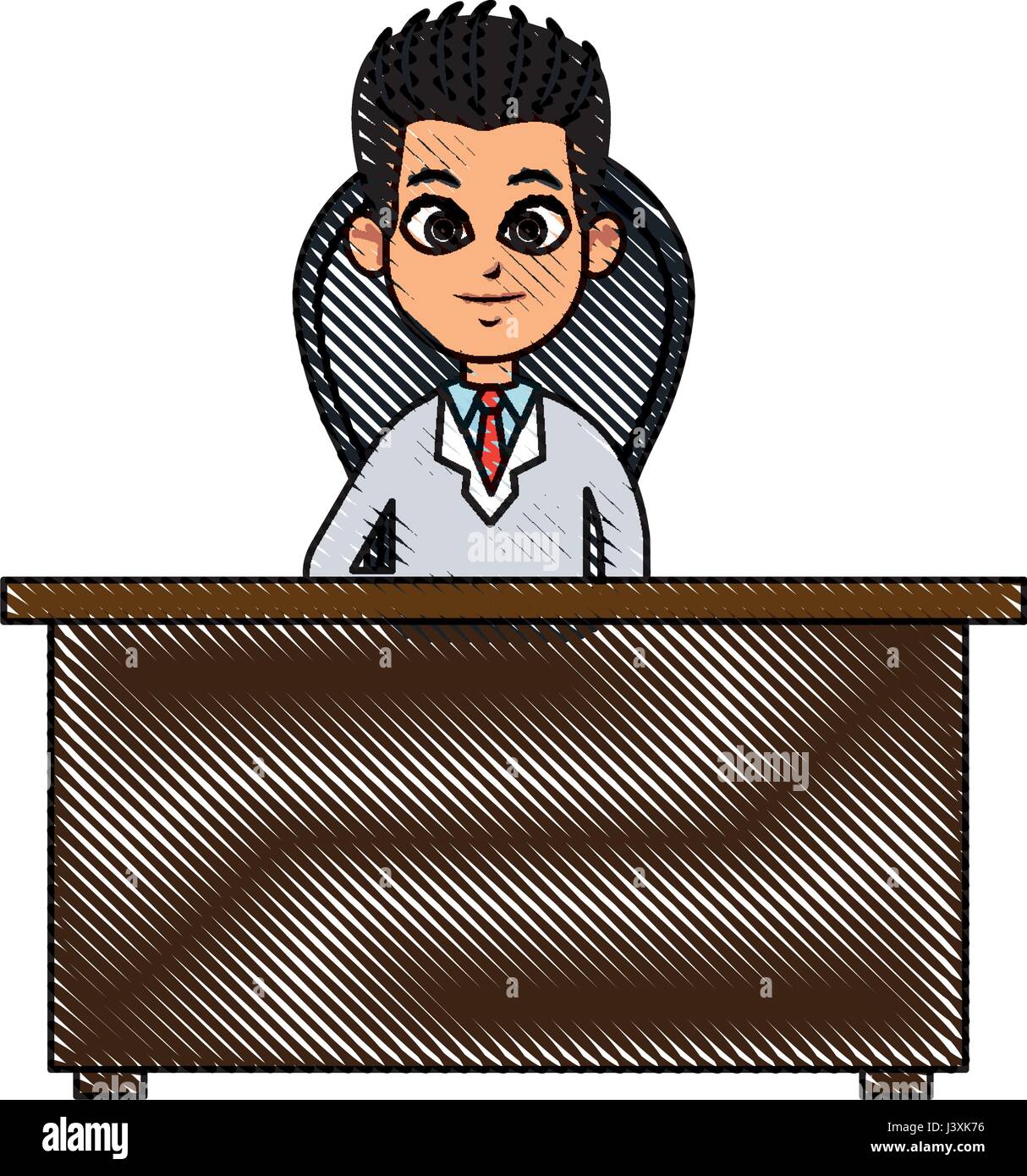 Adult woman with doctor desk Stock Vector Images - Alamy