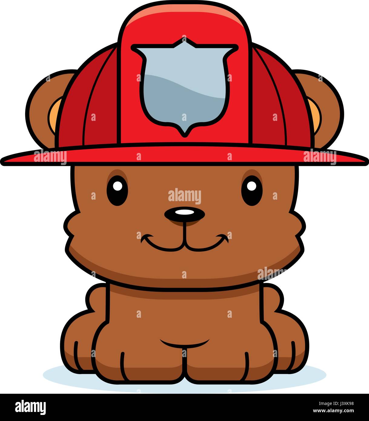 A cartoon firefighter bear smiling Stock Vector Image & Art - Alamy