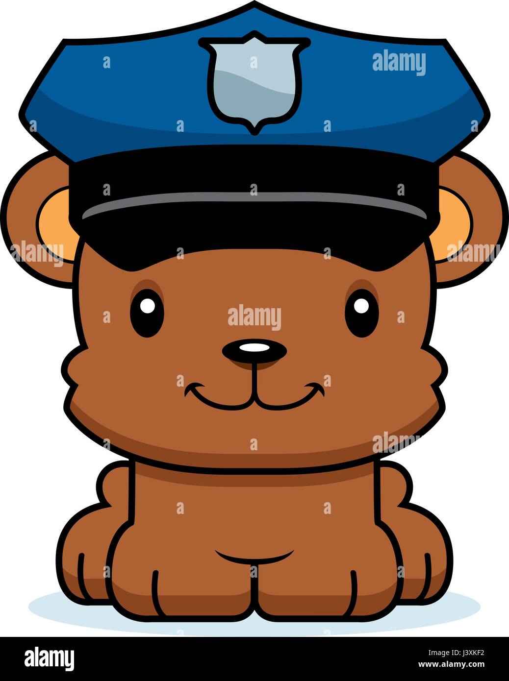 A cartoon police officer bear smiling Stock Vector Image & Art - Alamy