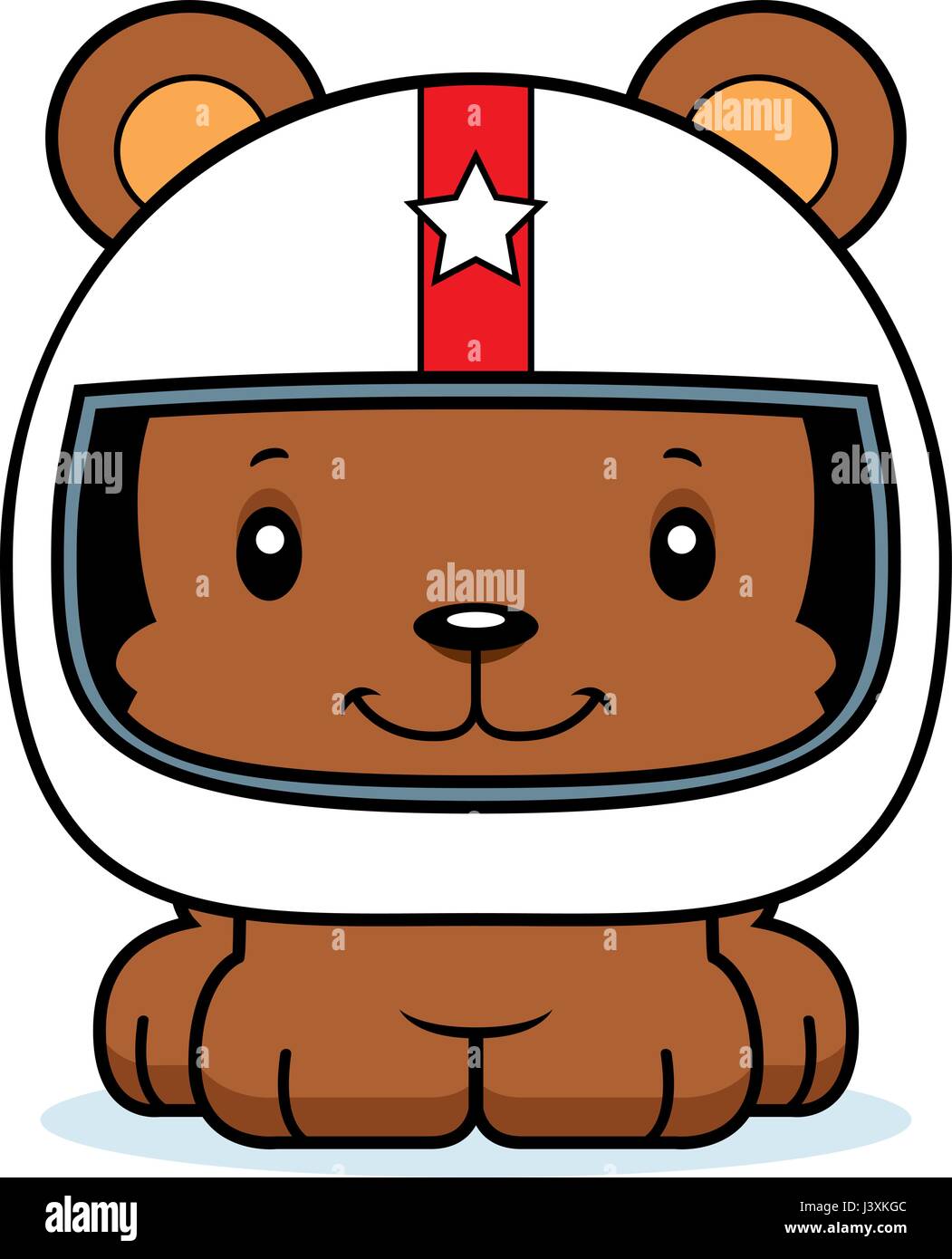 A cartoon race car driver bear smiling Stock Vector Image & Art - Alamy