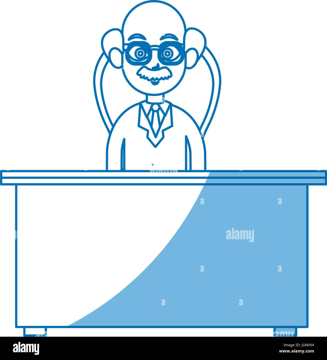 Man smiling working desk Stock Vector Images - Alamy