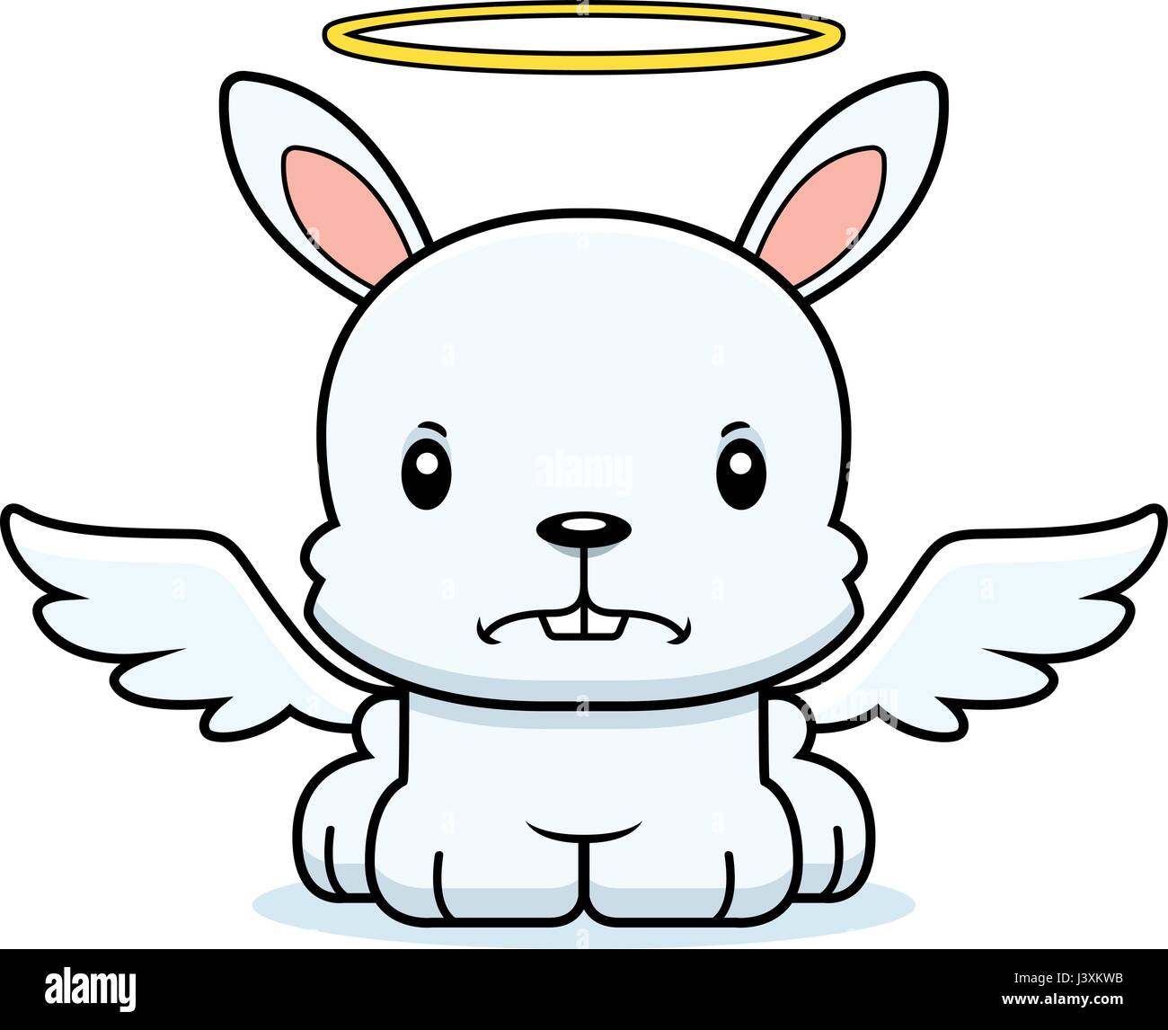 A cartoon angel bunny looking angry Stock Vector Image & Art - Alamy