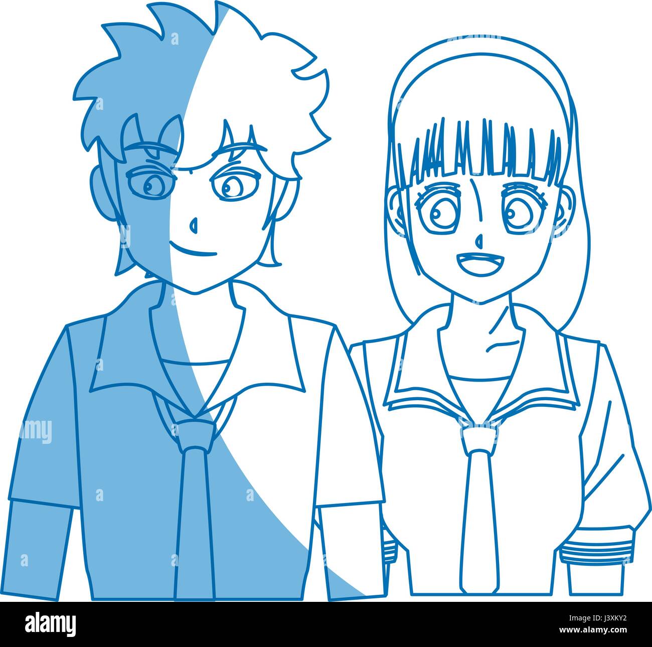 Chibi Girl And Boy Teenag