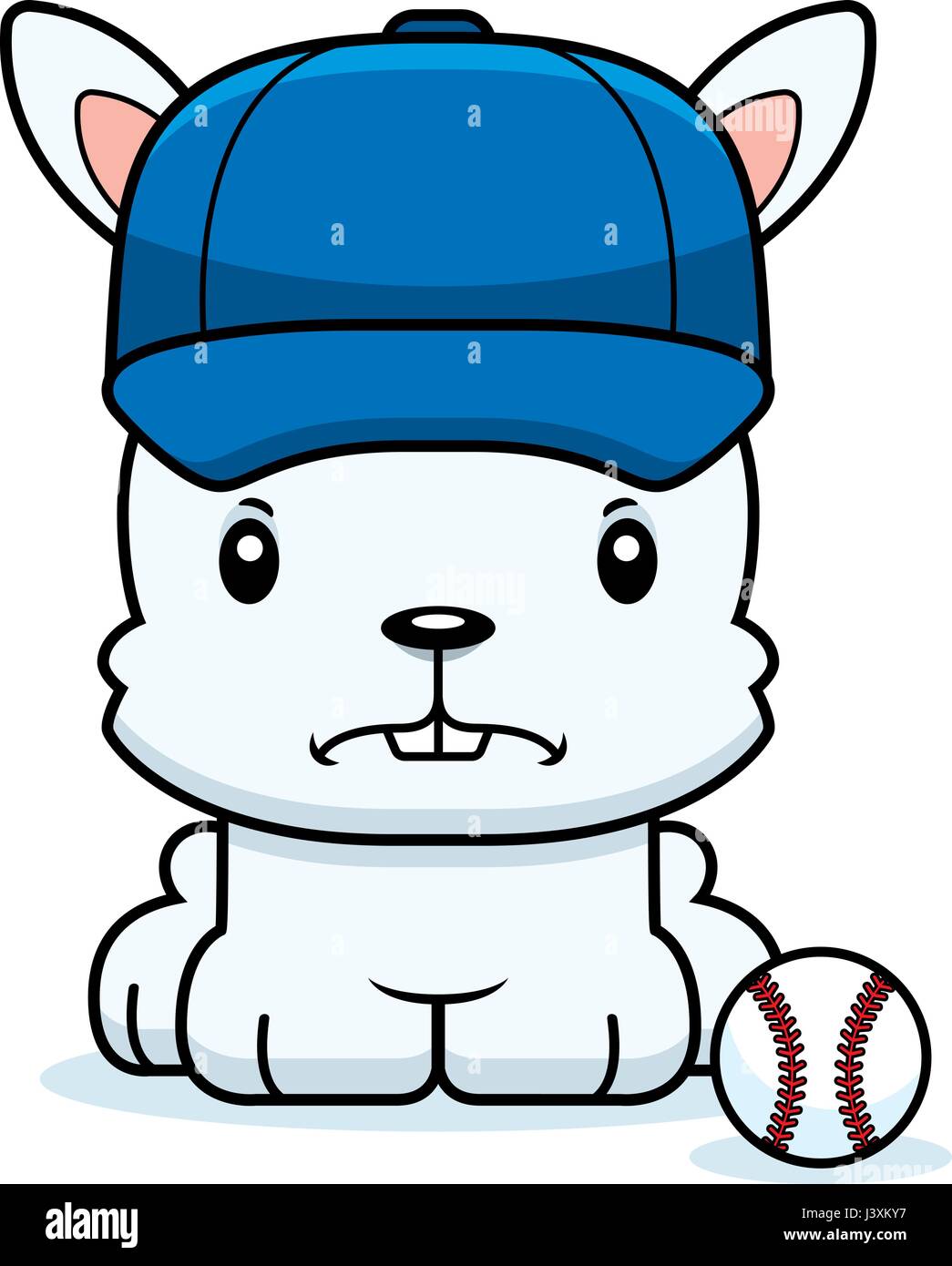 A cartoon baseball player bunny looking angry Stock Vector Image & Art ...