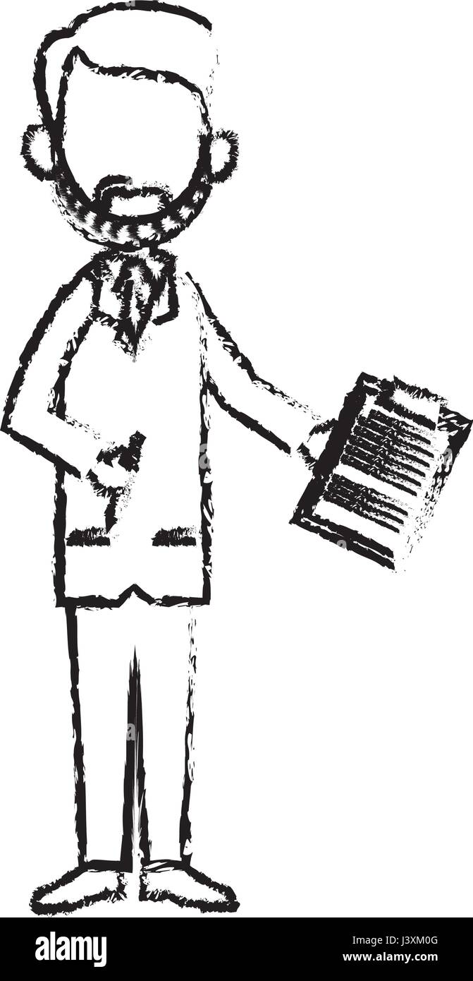 doctor man professional medical work sketch Stock Vector Image & Art ...