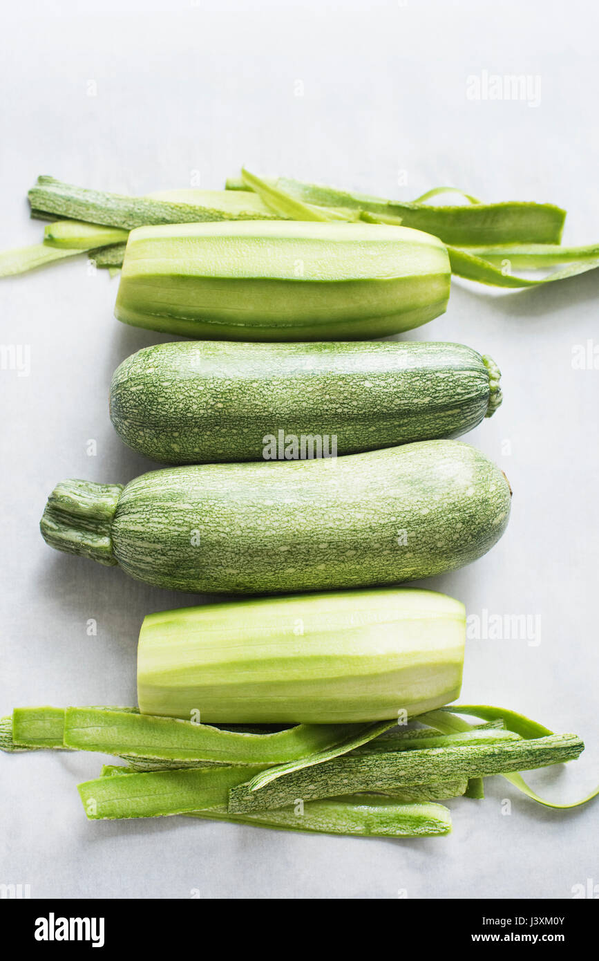 Courgettes and spring onions Stock Photo - Alamy