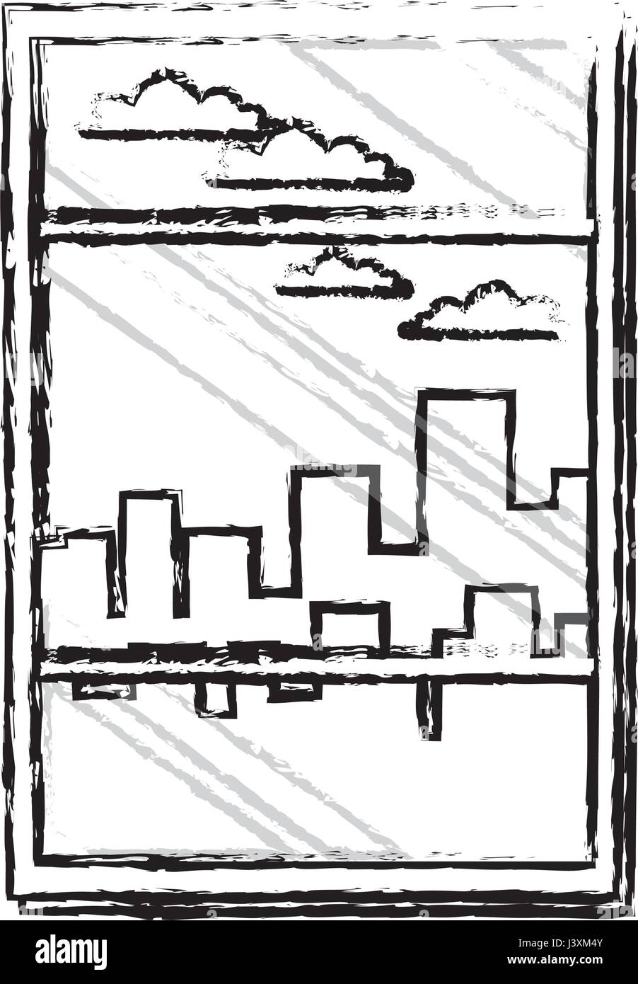 window building urban skyline sky sketch Stock Vector Image & Art - Alamy