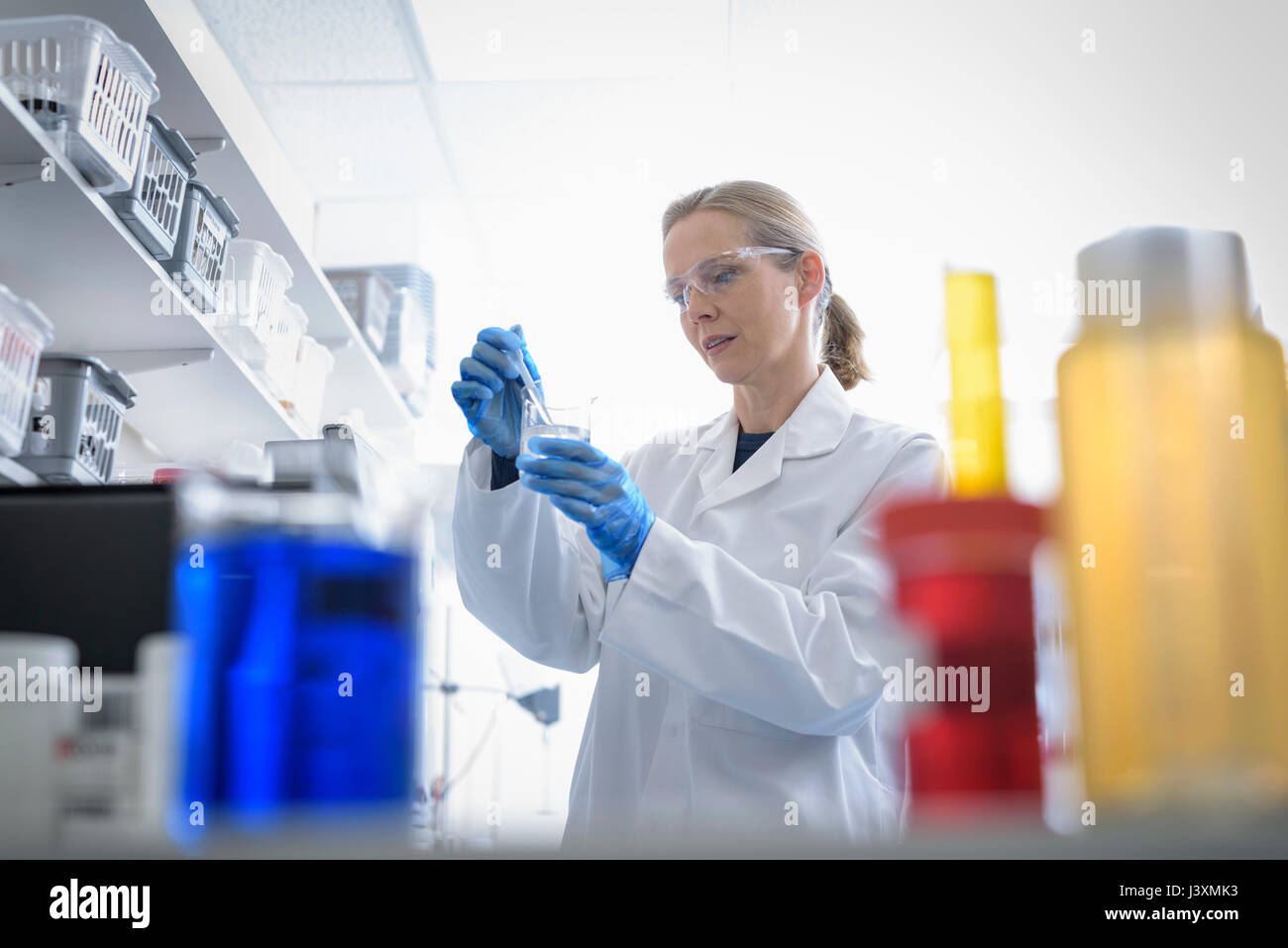 Scientist in laboratory in pharmaceutical factory Stock Photo - Alamy