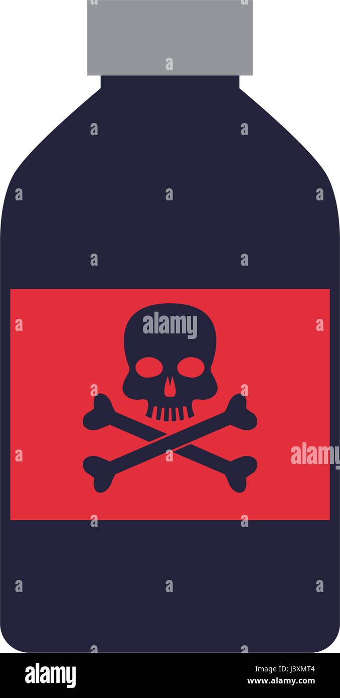 Warning label bottle laboratory Stock Vector Images - Alamy