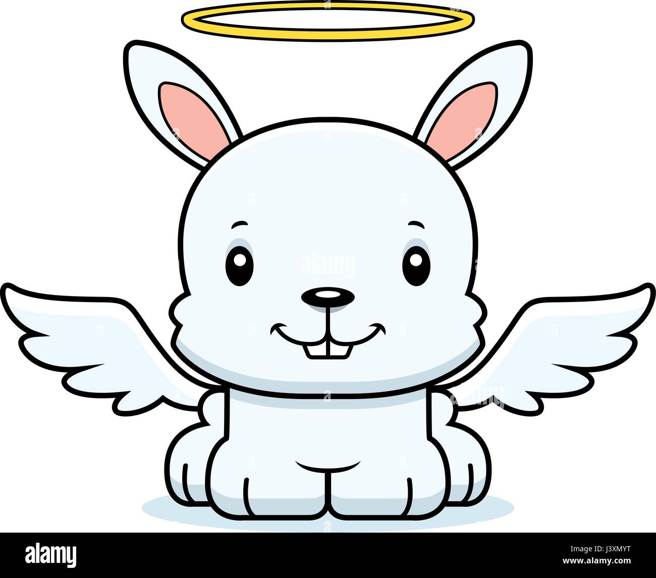 A cartoon angel bunny smiling Stock Vector Image & Art - Alamy