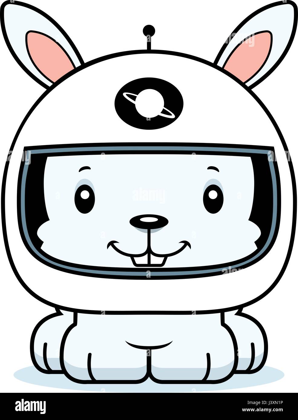 A cartoon astronaut bunny smiling Stock Vector Image & Art - Alamy