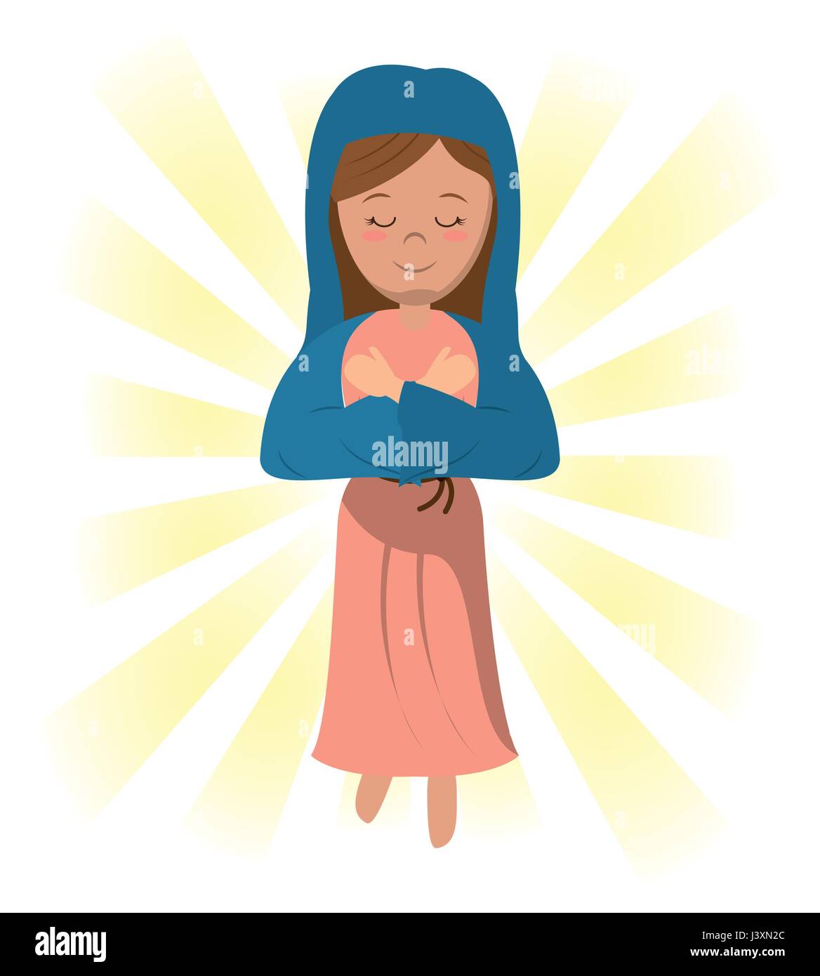 Virgin mary child statue cathedral Stock Vector Images - Alamy