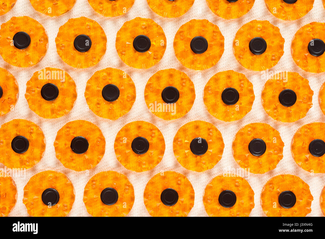 Orthopedic mat with sharp spikes Stock Photo - Alamy