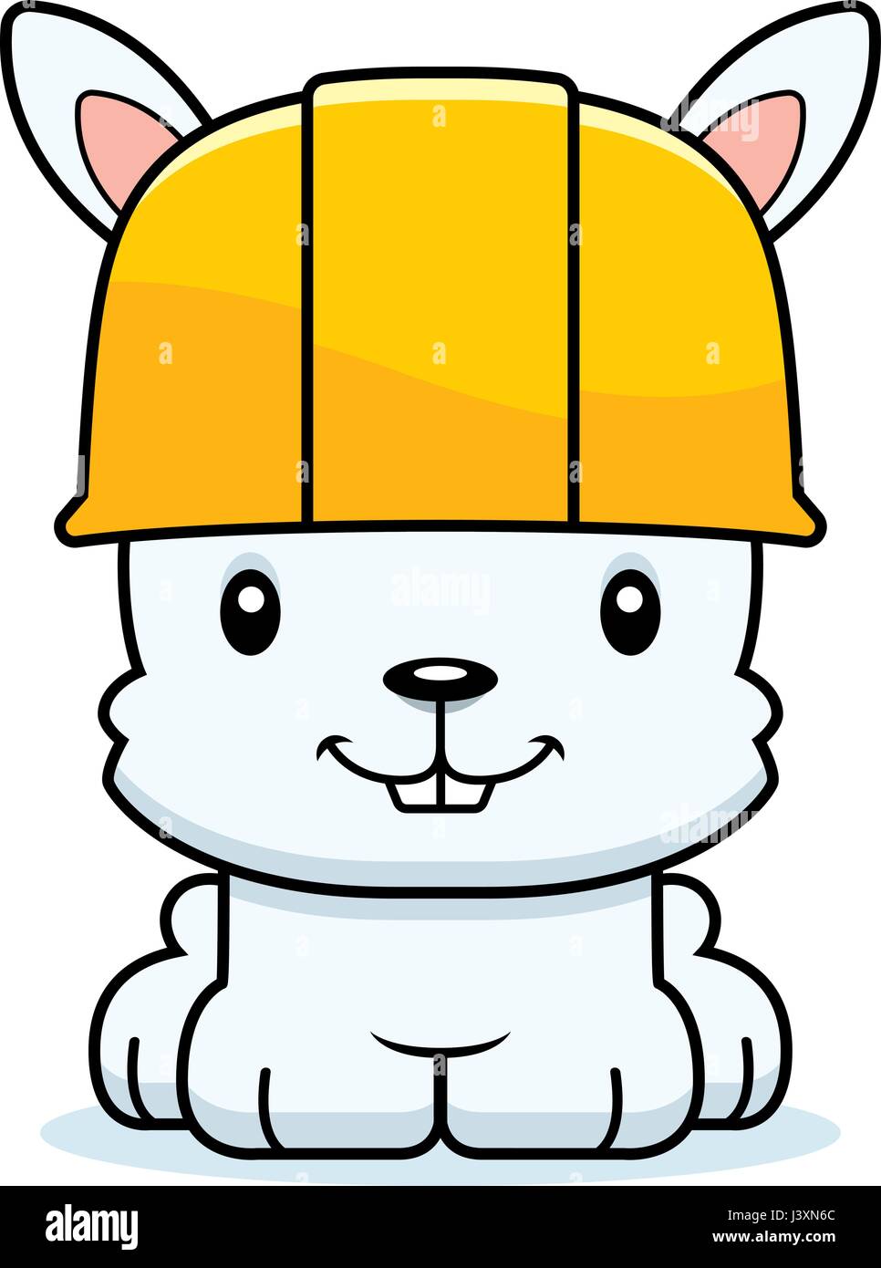 A cartoon construction worker bunny smiling Stock Vector Image & Art ...