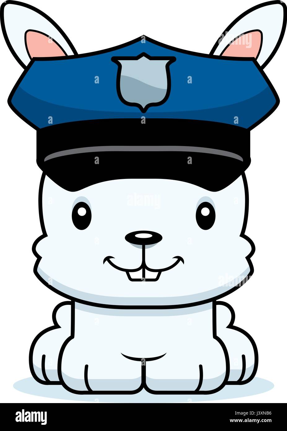A cartoon police officer bunny smiling Stock Vector Image & Art - Alamy