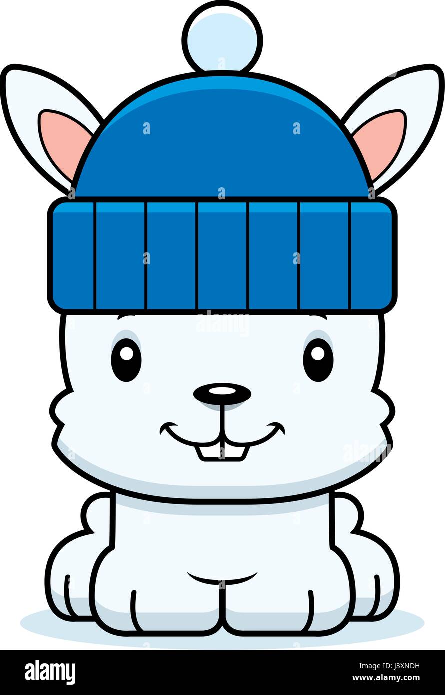 A cartoon winter bunny smiling Stock Vector Image & Art - Alamy