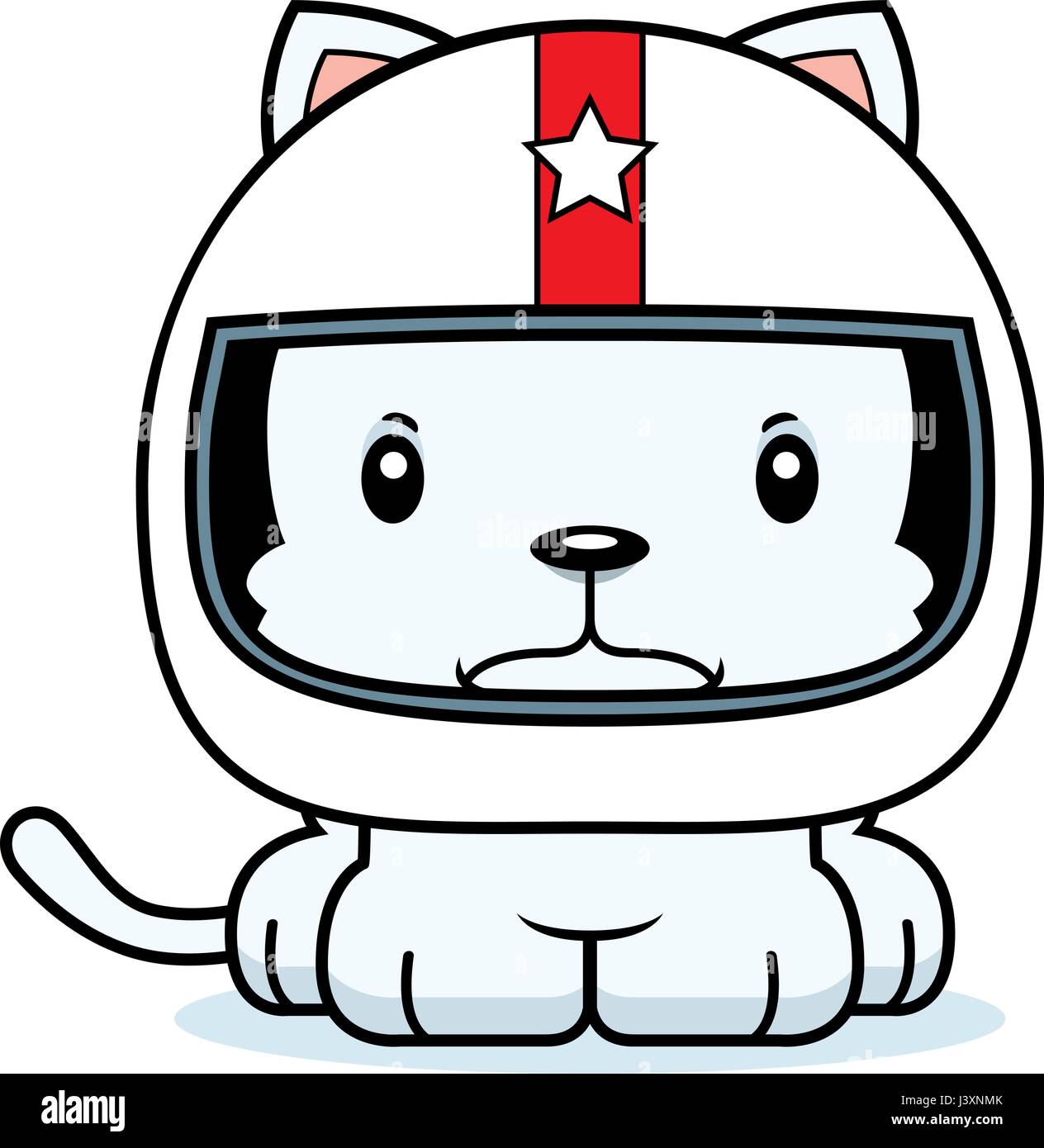 A cartoon race car driver kitten looking angry Stock Vector Image & Art ...
