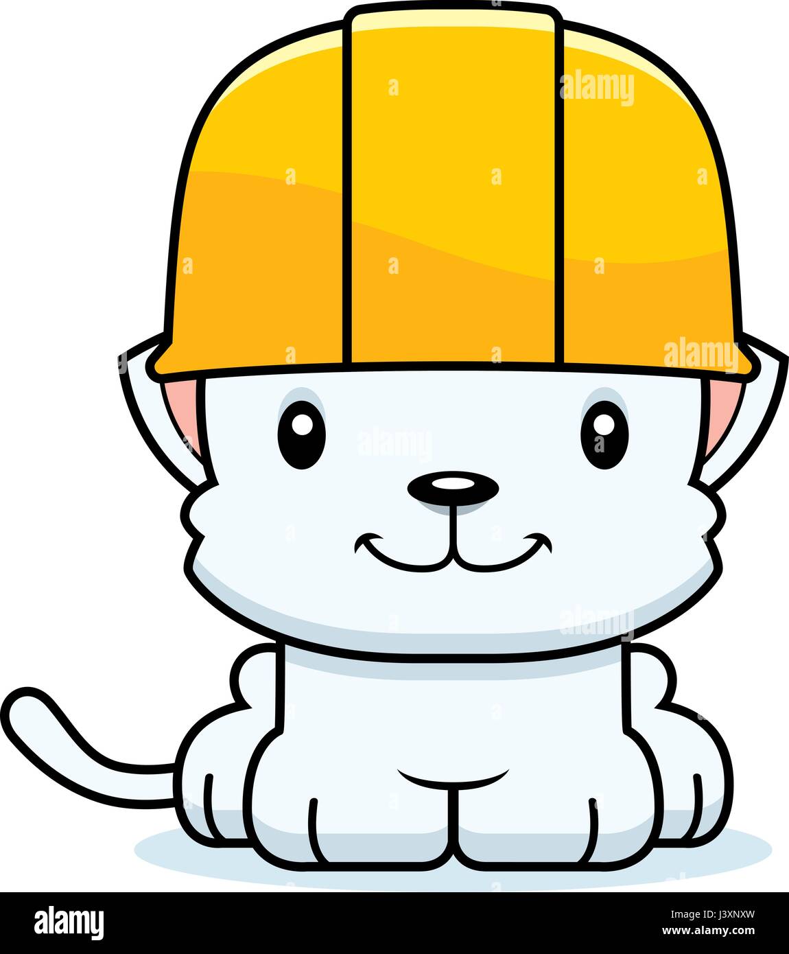 A cartoon construction worker kitten smiling Stock Vector Image & Art ...