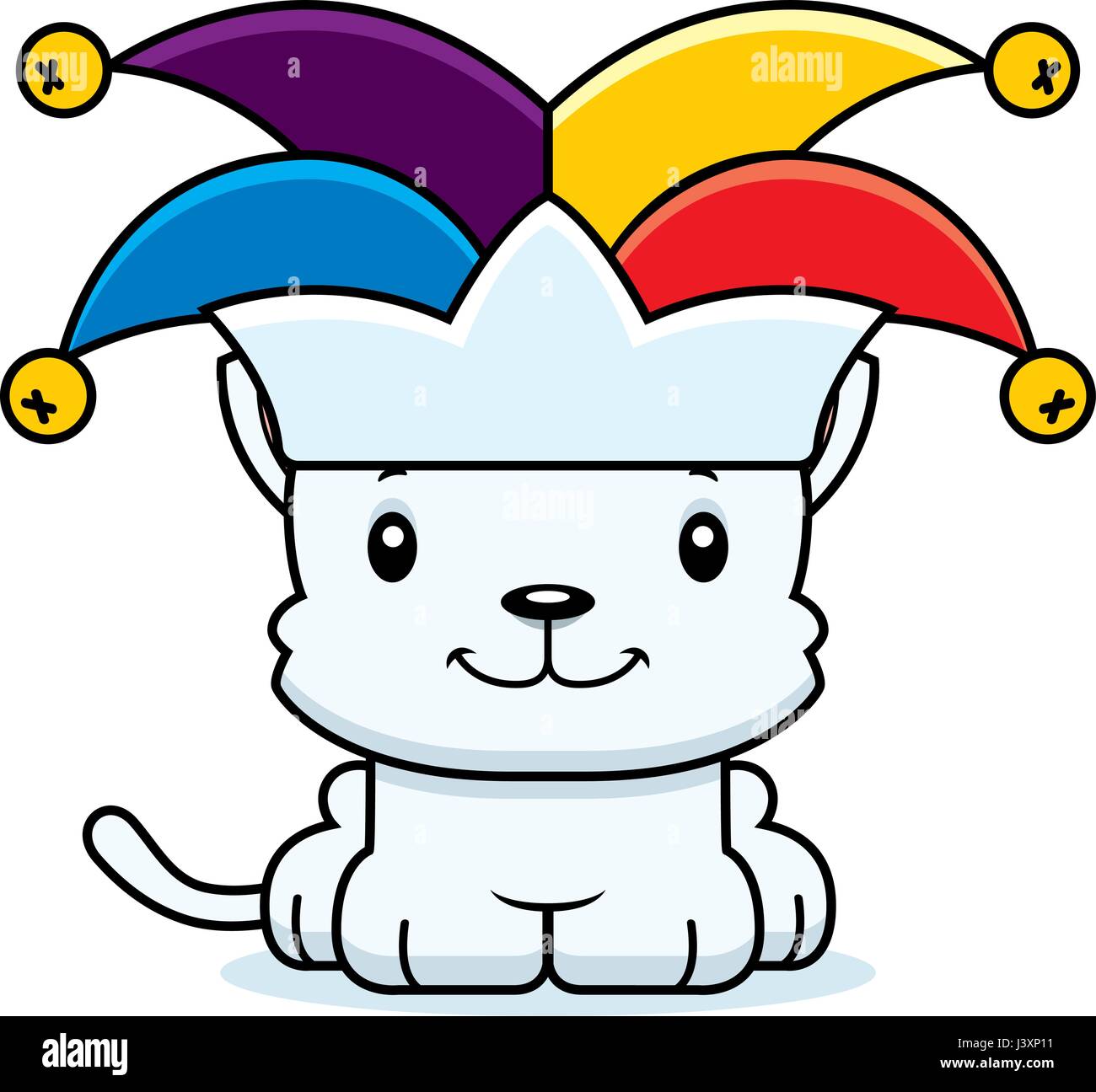A cartoon jester kitten smiling Stock Vector Image & Art - Alamy