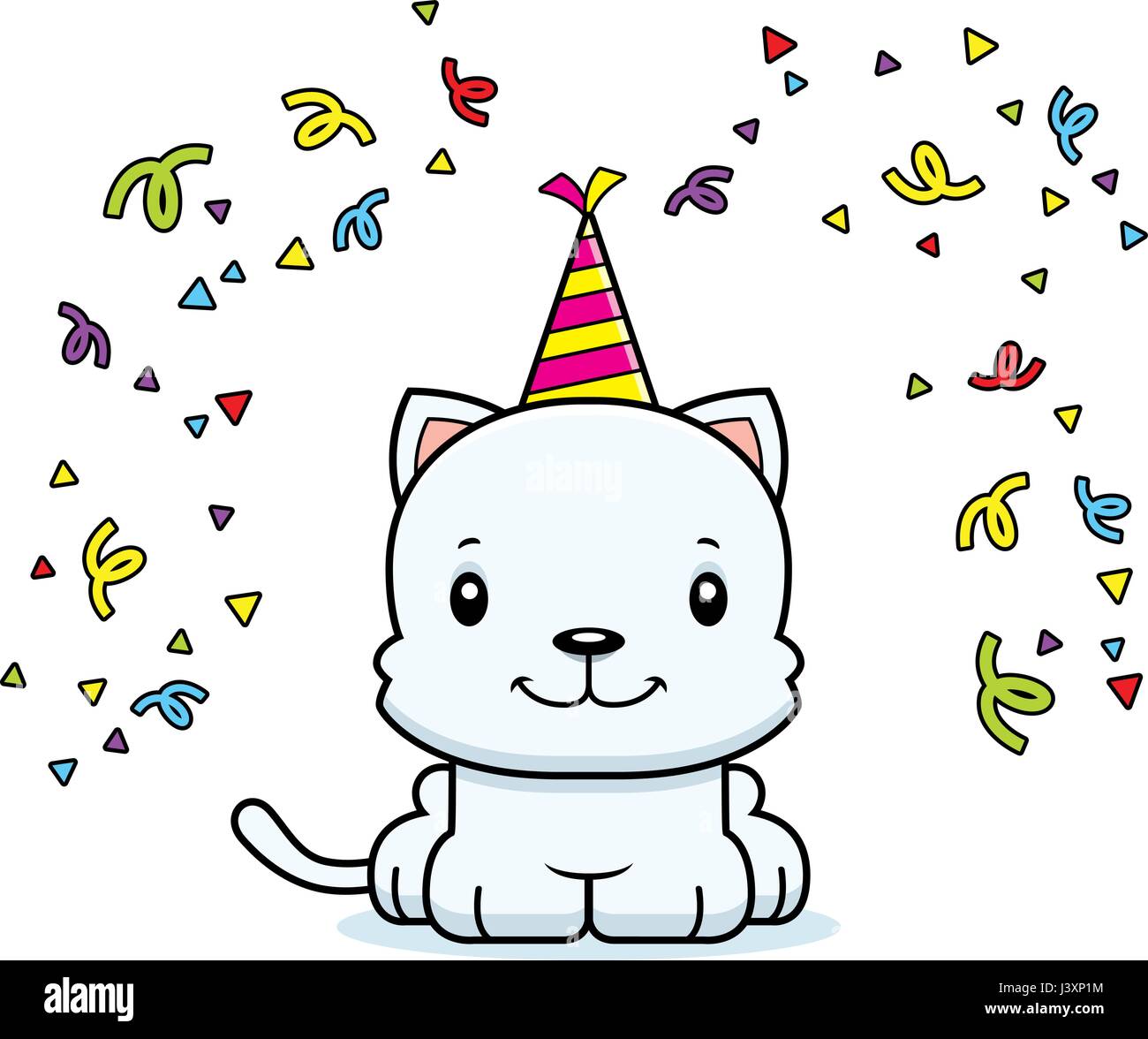 A cartoon party kitten smiling Stock Vector Image & Art - Alamy