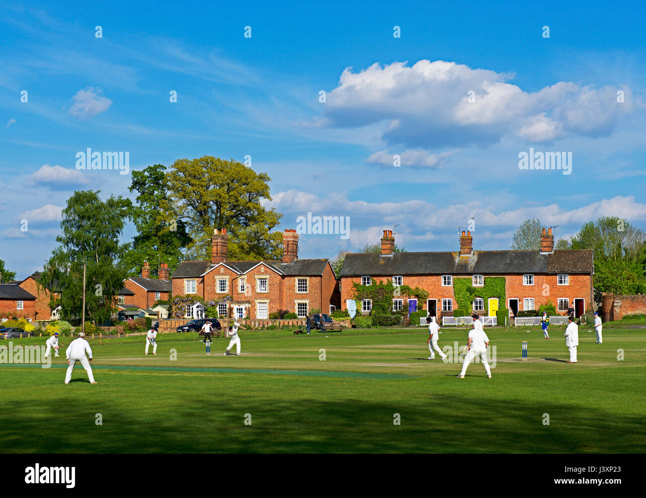 Cricket at Hartley Wintney, Hampshire, England UK Stock Photo - Alamy