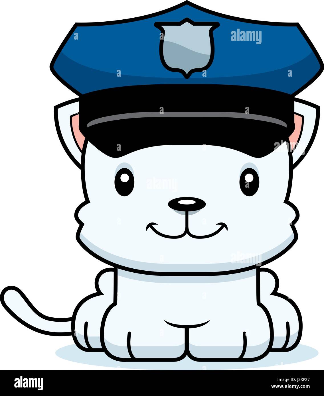 A cartoon police officer kitten smiling Stock Vector Image & Art - Alamy