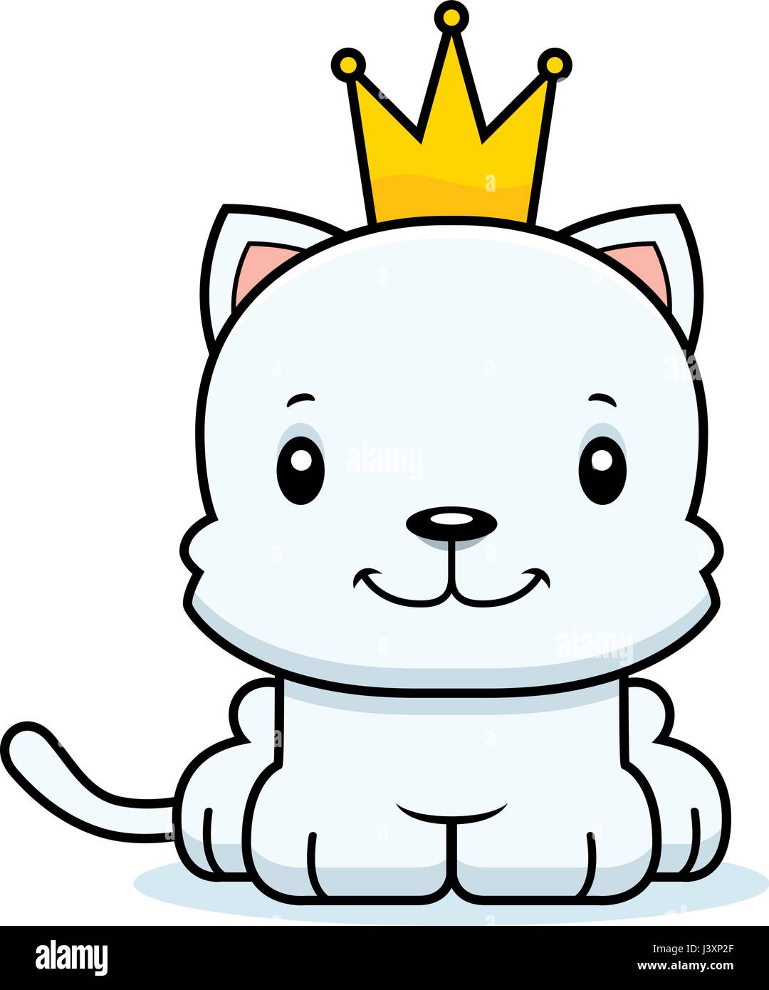A cartoon prince kitten smiling Stock Vector Image & Art - Alamy