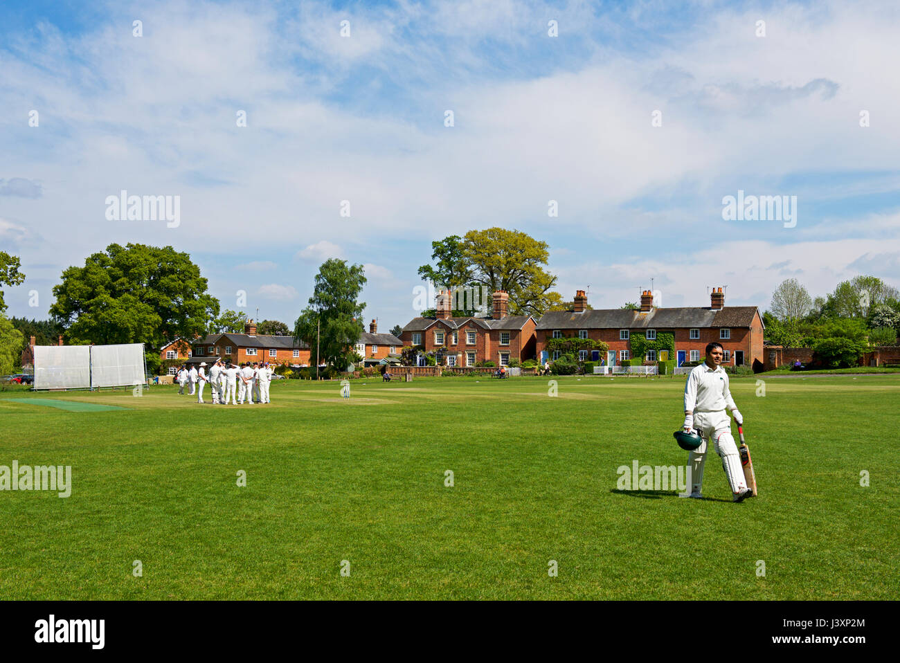 Cricket at Hartley Wintney, Hampshire, England UK Stock Photo - Alamy