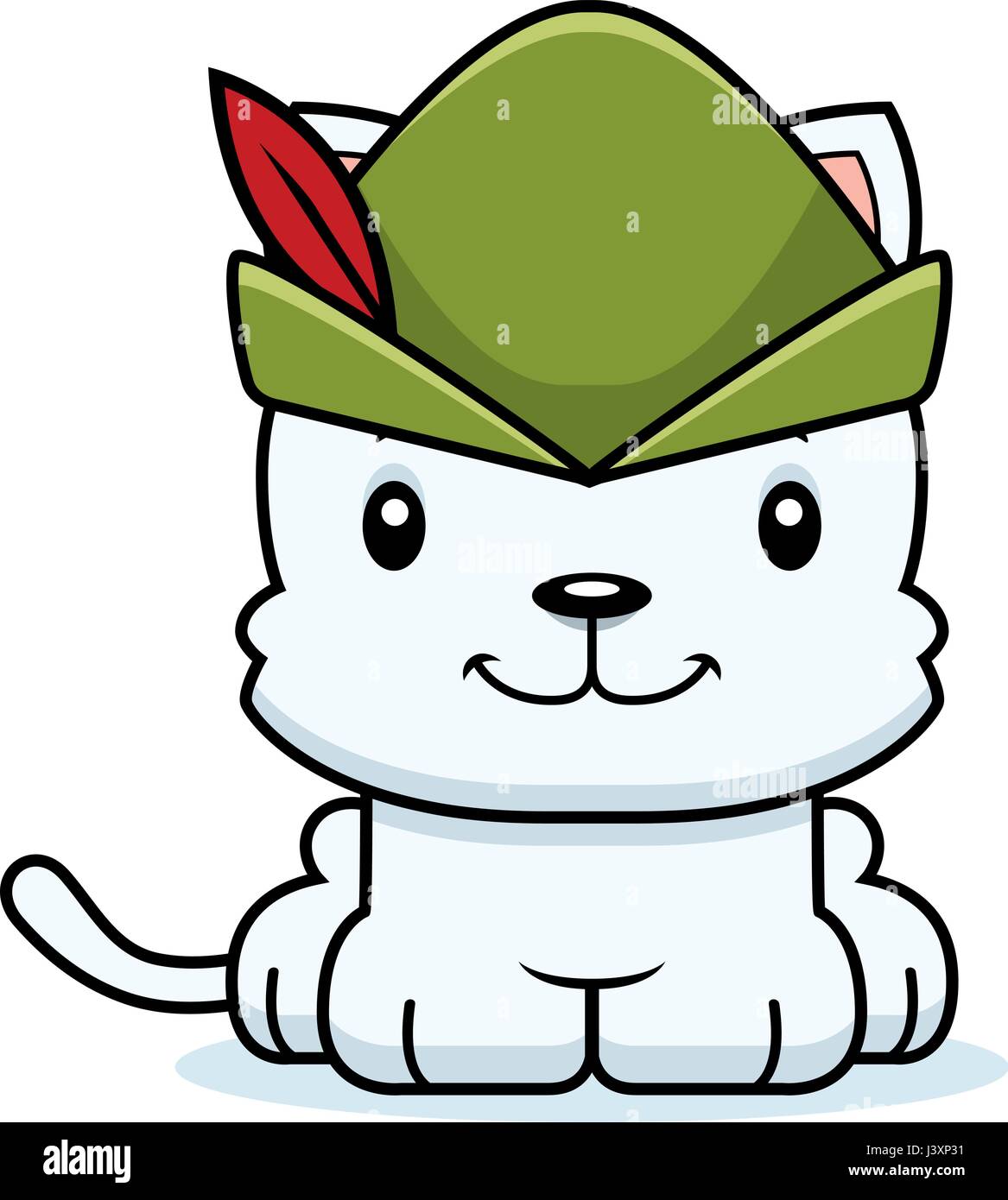 A cartoon Robin Hood kitten smiling Stock Vector Image & Art - Alamy