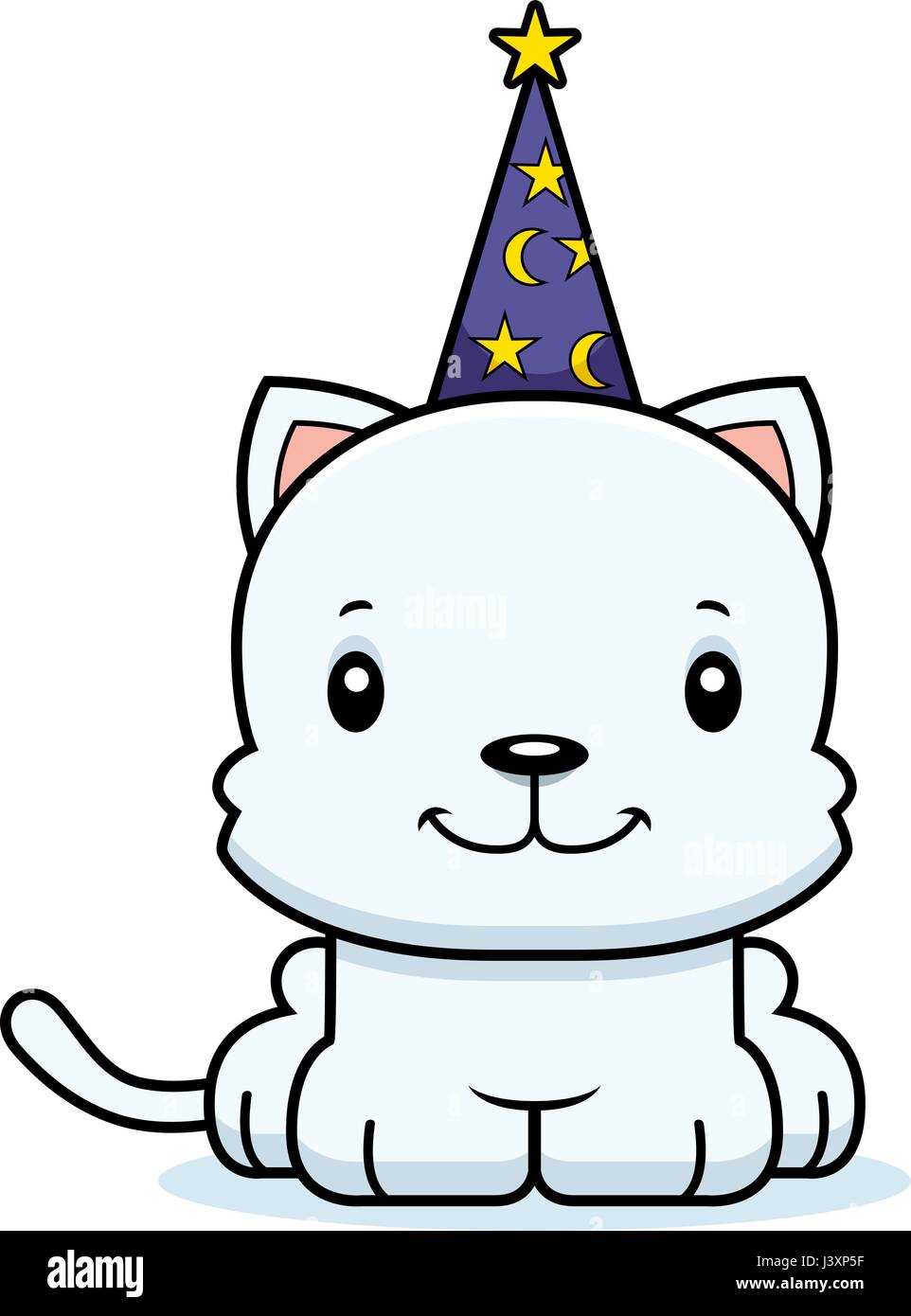 A cartoon wizard kitten smiling Stock Vector Image & Art - Alamy