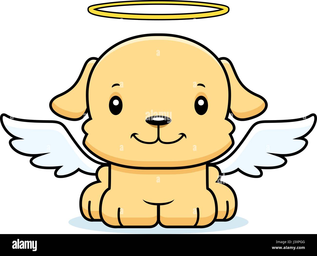 A cartoon angel puppy smiling Stock Vector Image & Art - Alamy