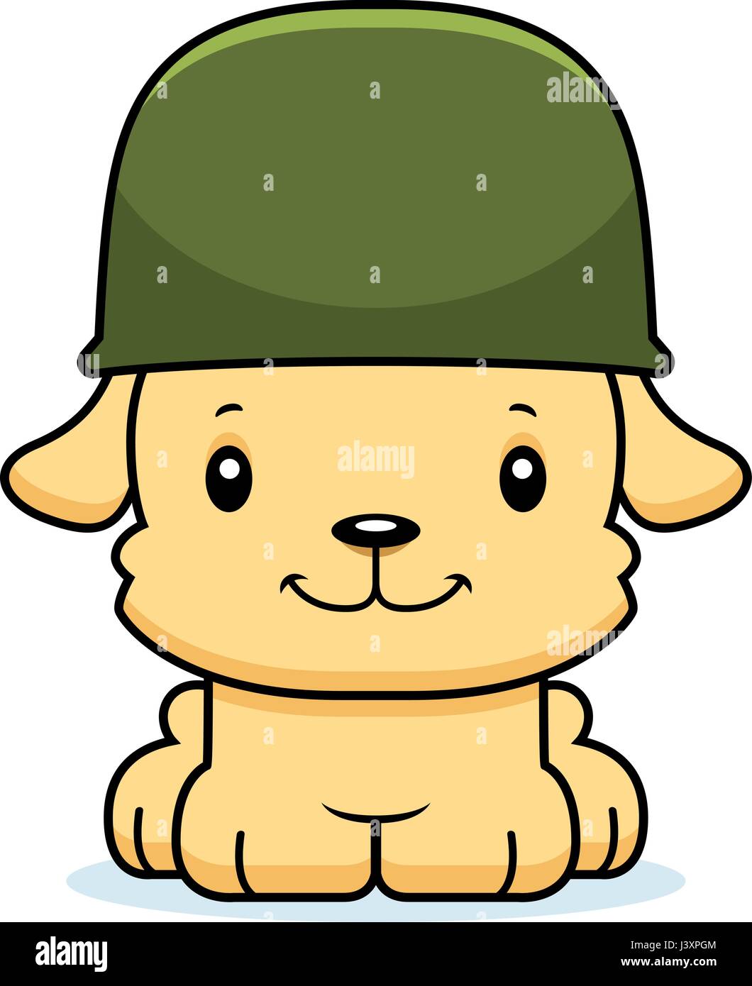 A cartoon soldier puppy smiling Stock Vector Image & Art - Alamy