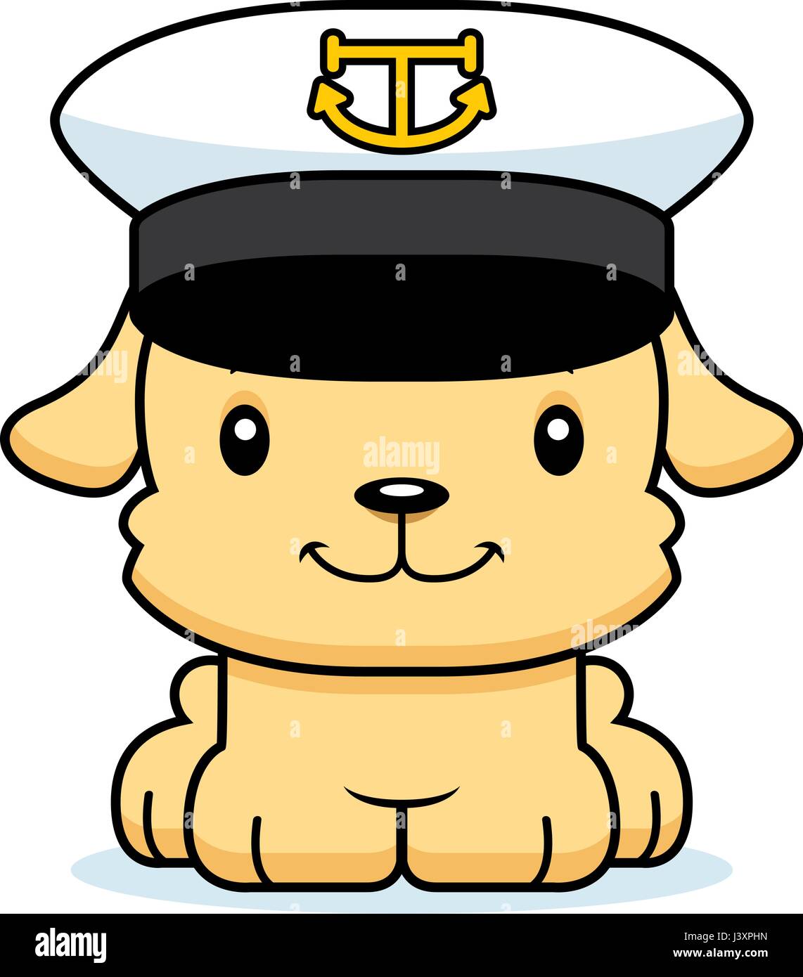 A cartoon boat captain puppy smiling Stock Vector Image & Art - Alamy