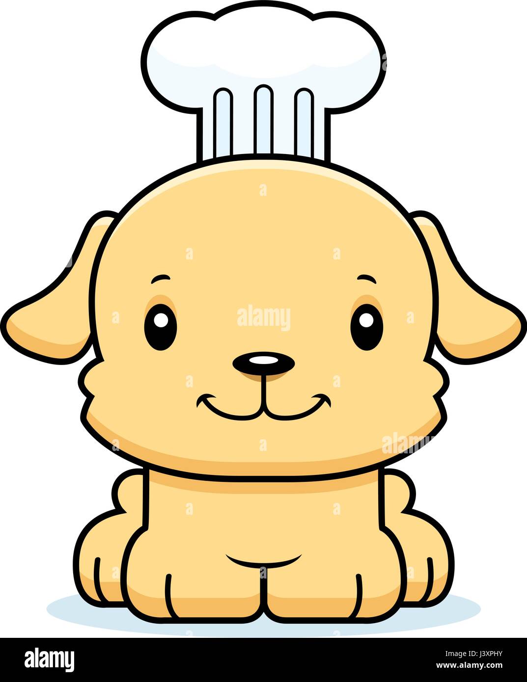 A cartoon chef puppy smiling Stock Vector Image & Art - Alamy