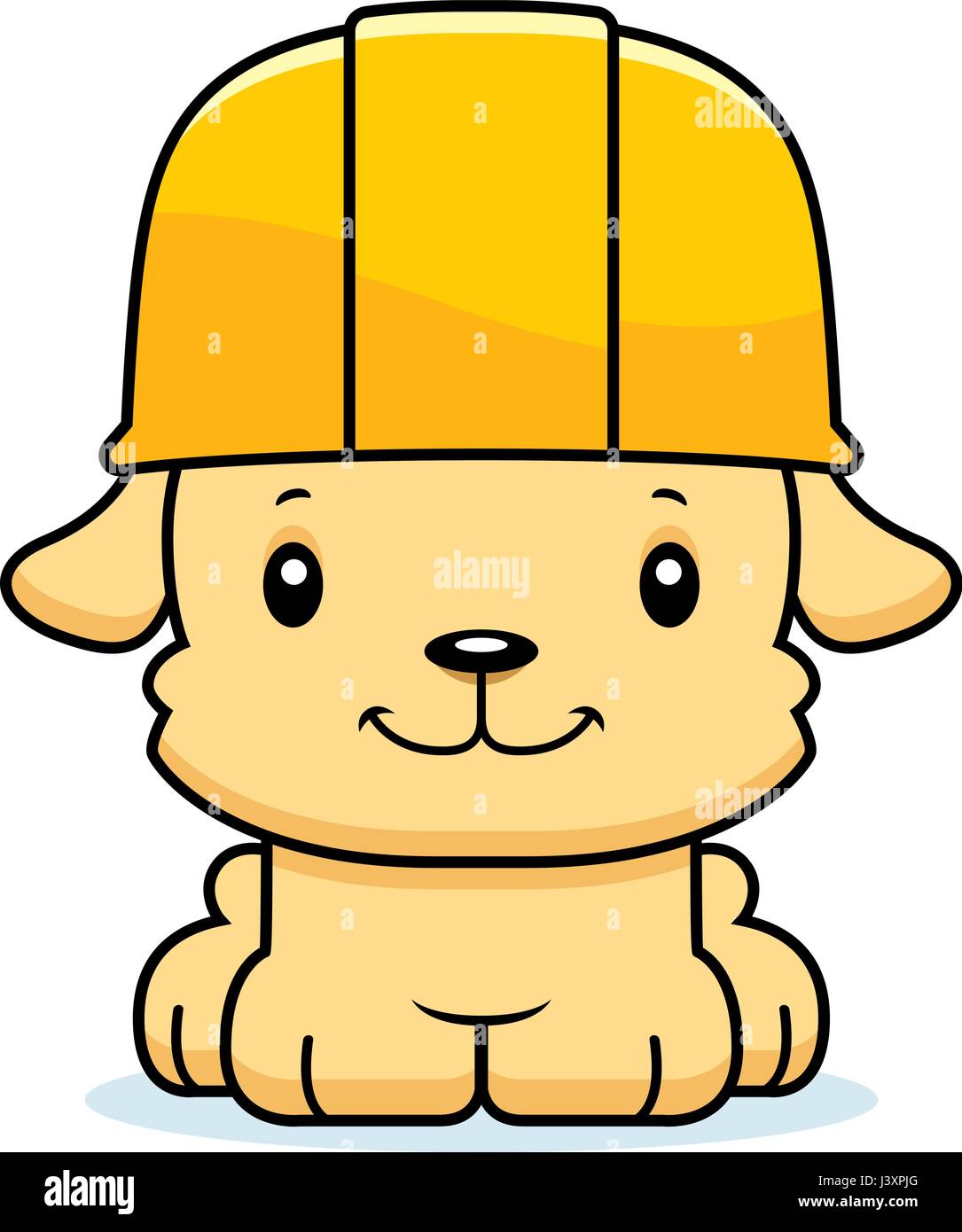 A cartoon construction worker puppy smiling Stock Vector Image & Art ...
