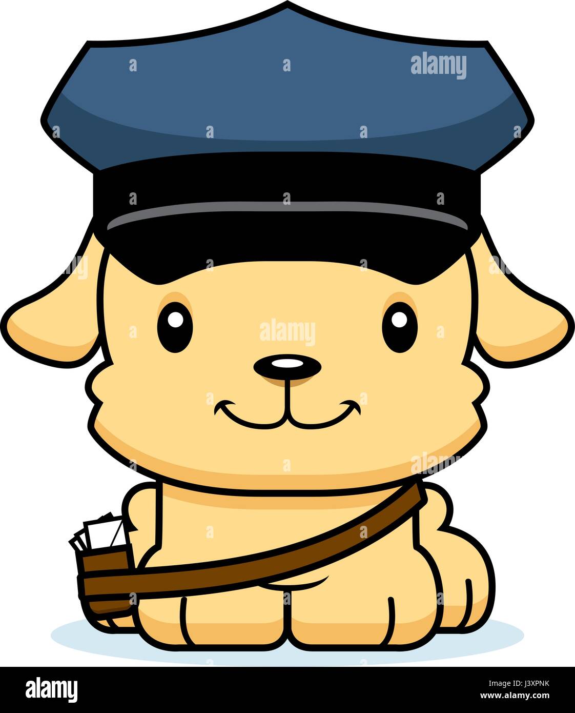 A cartoon mail carrier puppy smiling Stock Vector Image & Art - Alamy