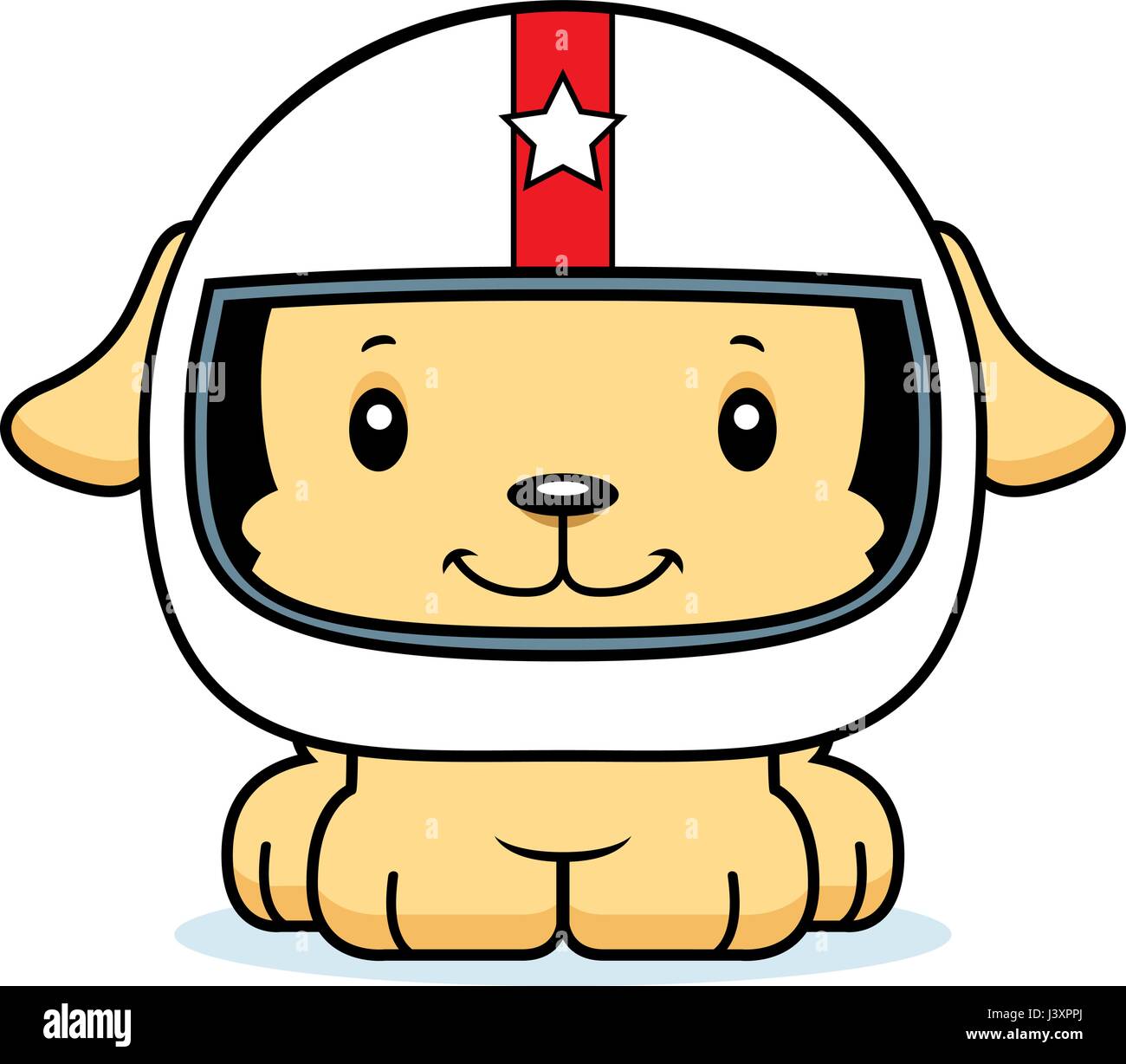 A cartoon race car driver puppy smiling Stock Vector Image & Art - Alamy